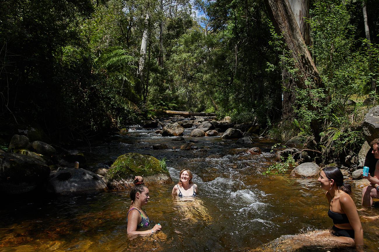 A refreshing dip in the Delatite River | Riparide