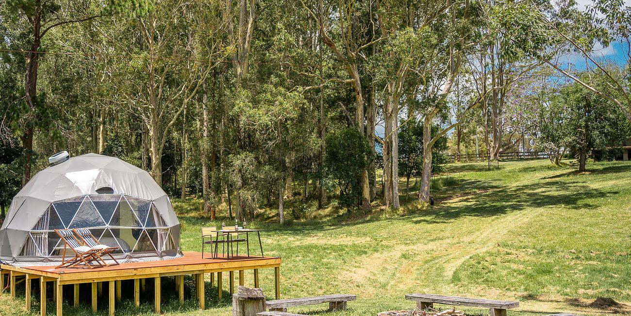 The Burrow Glamping Dome - Glamping for Rent in Lemon Tree, Central ...