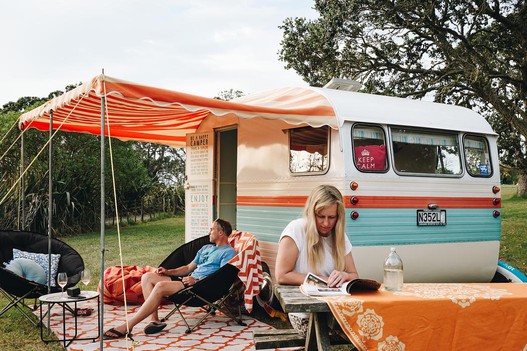 Retro Caravan Nights - Glamping for Rent in Beachlands, Auckland, NZ ...