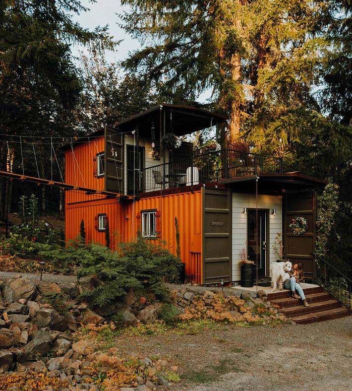 Shipping Container Home at Highland & CO Acres - Shipping container for Rent in Kalama ...