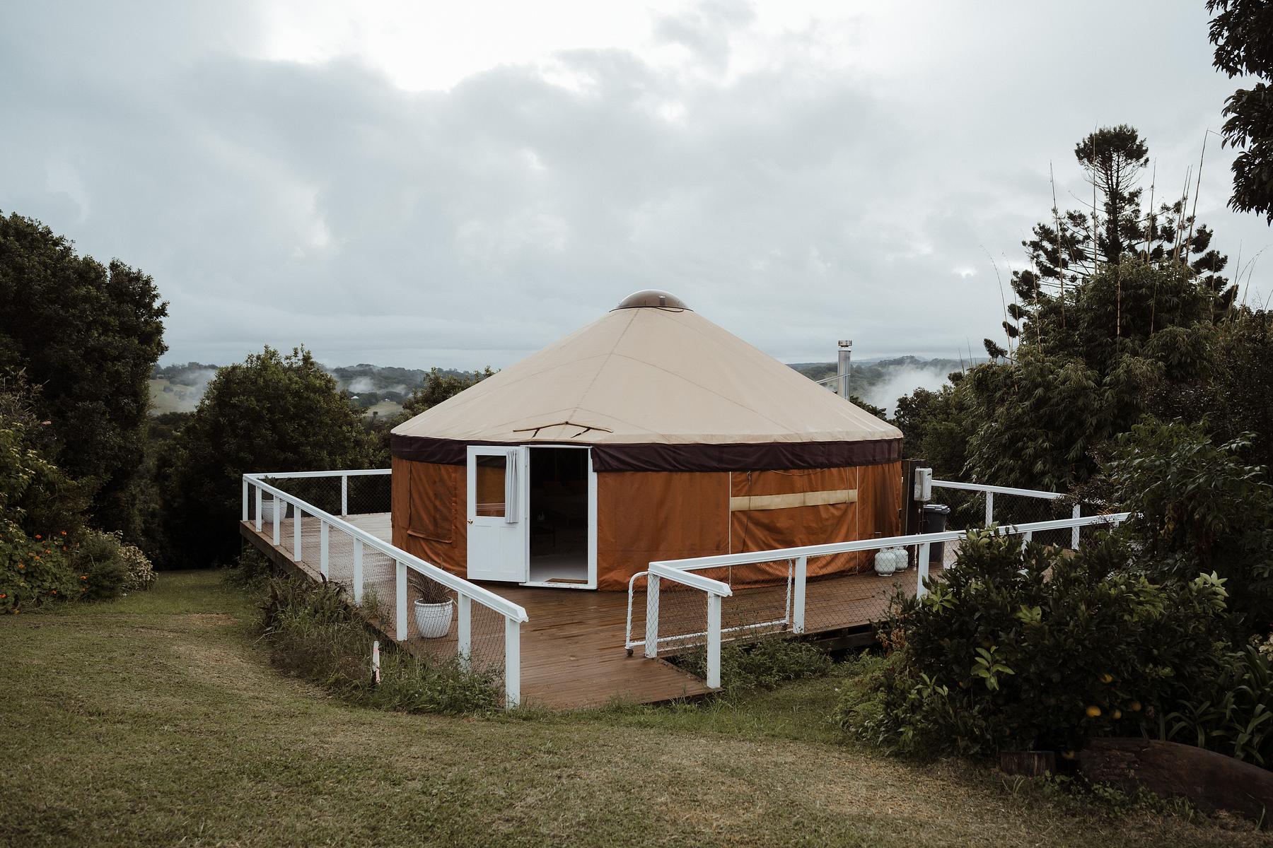 Byron Bay Hinterland Eco-Retreat Terracota Yurt - Yurt for Rent in ...